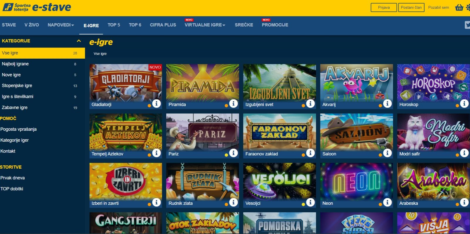 E-Stave Slovenija Bonus €10, Spletna loterija za športne stave E Stave