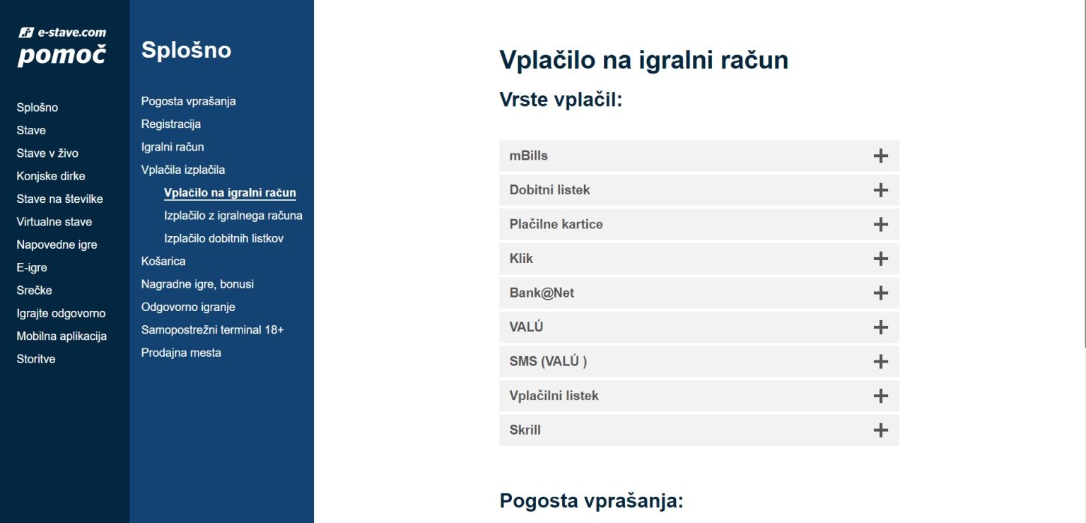 E-Stave Slovenija Bonus €10, Spletna loterija za športne stave E Stave