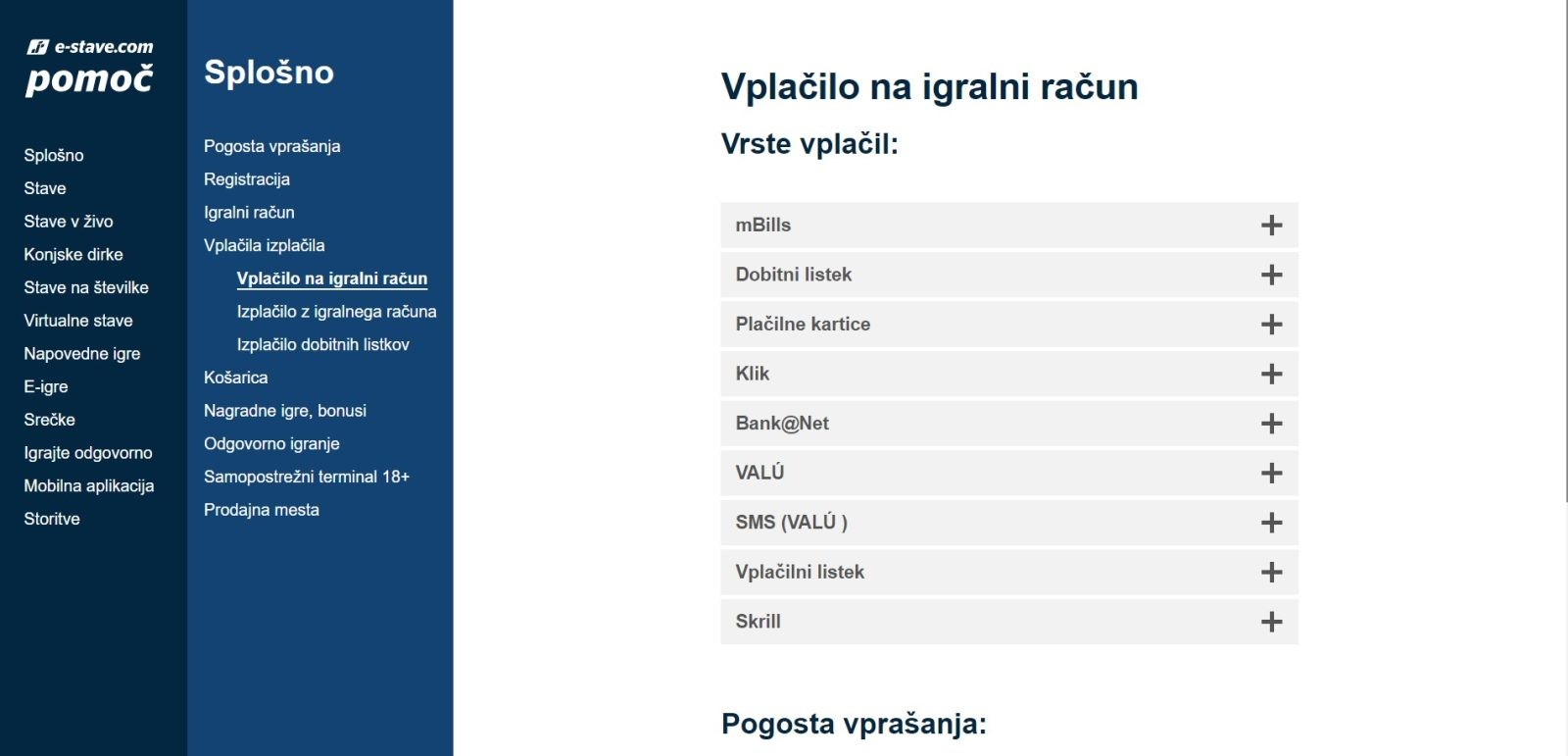 E-Stave Slovenija Bonus €10, Spletna loterija za športne stave E Stave